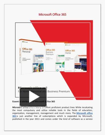 Microsoft Office 365 presentation | free to download