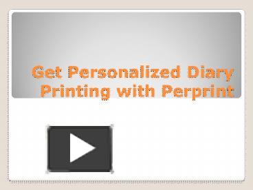PPT – Personalised Diary PowerPoint presentation | free to download ...