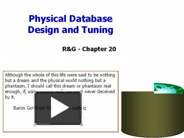 PPT – Physical Database Design and Tuning PowerPoint presentation ...