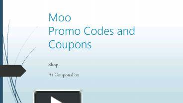 Moo Business cards Coupon and Promo Code presentation | free to download