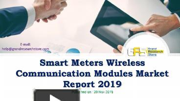 Smart meters wireless communication modules market report 2019 ...