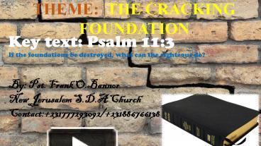 PPT – Foundation PowerPoint presentation | free to download - id ...