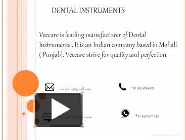 PPT – Dental Instruments | Online Product Service | Best Price India ...