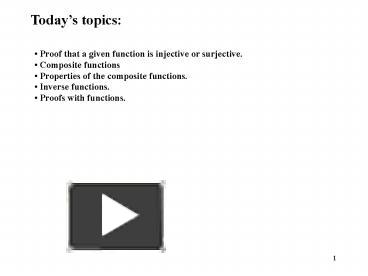 PPT – Todays topics: PowerPoint presentation | free to download - id ...
