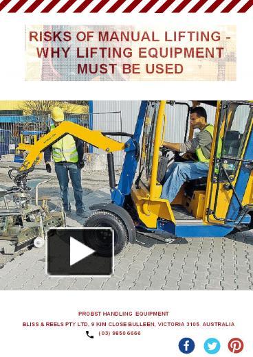PPT – Risks of Manual Lifting - Why Lifting Equipment Must Be Used ...