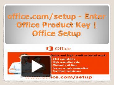 PPT – office.com/setup - Install Office Setup PowerPoint presentation ...