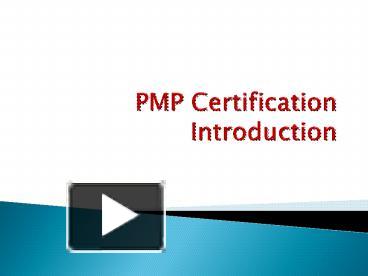 PPT – PMP certification PowerPoint presentation | free to download - id ...