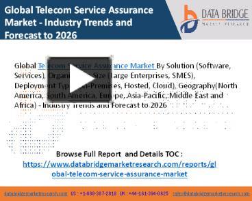 Telecom Service Assurance Market presentation | free to download