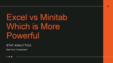 Excel vs Minitab which is more powerful presentation | free to download
