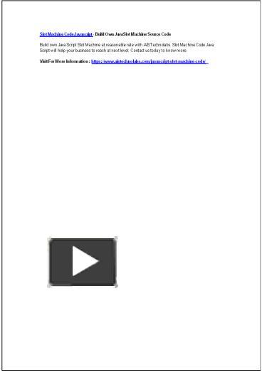 Slot Machine Code Javascript - Build Own Java Slot Machine Source Code ...