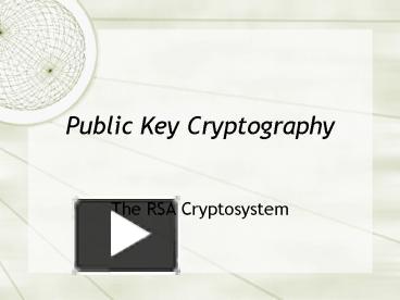 PPT – Public Key Cryptography PowerPoint presentation | free to ...