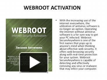 PPT – Webroot.com/safe | Enter Webroot Key Code PowerPoint presentation ...