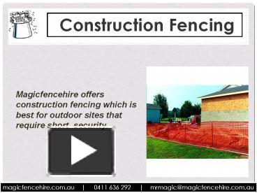 Construction Fencing presentation | free to download