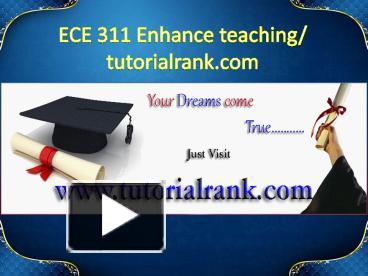 PPT – ECE 311 Enhance teaching - tutorialrank.com PowerPoint ...