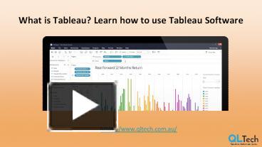 What is Tableau? Learn how to use Tableau Software presentation | free ...