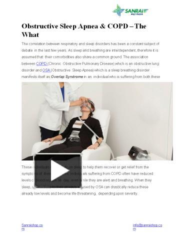 What is Obstructive sleep apnea & COPD? presentation | free to download