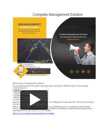 Complete Management Solution presentation | free to download