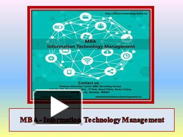 PPT – MBA - Information Technology Management PowerPoint presentation ...