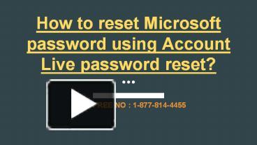 Account Live password reset presentation | free to download