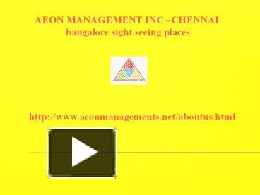 PPT – ((Aeon ))) Management Inc Chennai 77)()() PowerPoint presentation ...