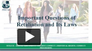 PPT – Important Questions of Retaliation and Its Laws PowerPoint ...