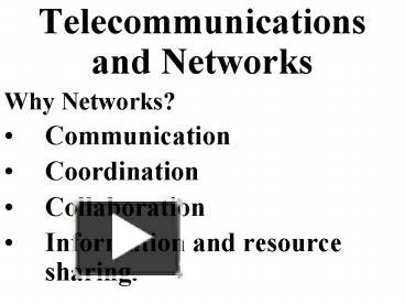 PPT – Telecommunications and Networks PowerPoint presentation | free to ...