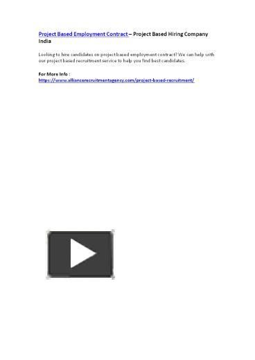 PPT – Project Based Employment Contract – Project Based Hiring Company ...