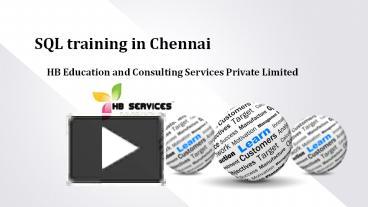 SQL training in Chennai (2) presentation | free to download