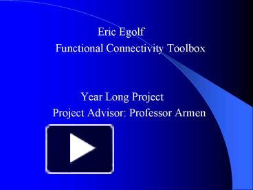 PPT – Eric Egolf PowerPoint presentation | free to view - id: 8f4e8-Yjc3N