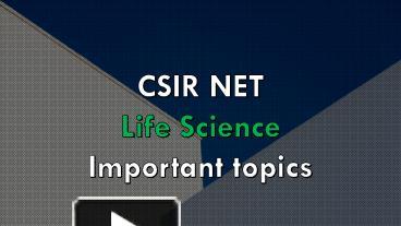 PPT – CSIR NET Life Science Important Topics PowerPoint presentation ...