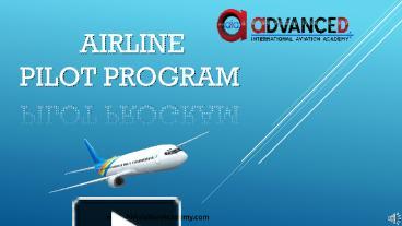 Airline pilot Program presentation | free to download