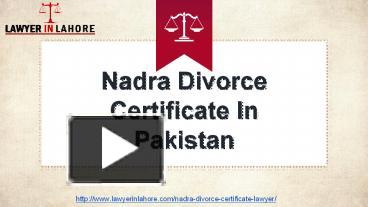 Get Know About How to Get Nadra Divorce Certificate in Pakistan ...
