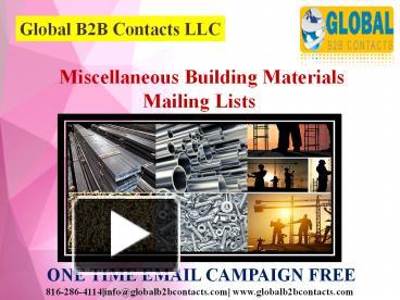 PPT – Miscellaneous Building Materials PowerPoint presentation | free ...