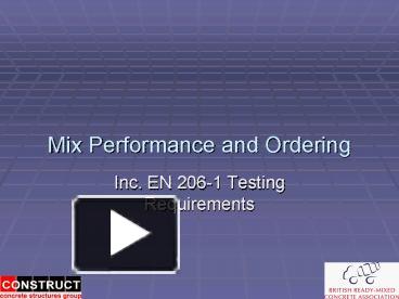 PPT – Mix Performance and Ordering PowerPoint presentation | free to ...