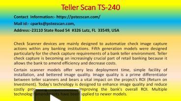 Teller Check Capture Solutions: What to Look for While Considering in a ...