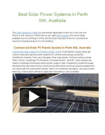 best solar power system presentation | free to download