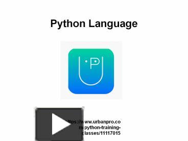 PPT – Python Classes in Bangalore @Urbanpro PowerPoint presentation ...