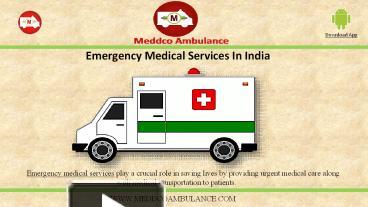 Emergency medical service in India presentation | free to download