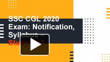 PPT – Notification Announce for SSC CGL 2020 PowerPoint presentation ...