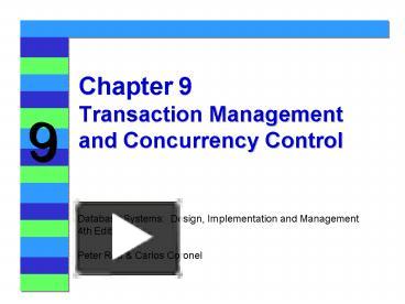 PPT – Chapter 9 Transaction Management and Concurrency Control ...
