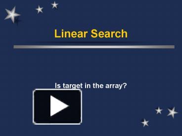 Linear Search presentation | free to view