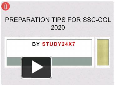 Preparation Tips for SSC-CGL 2020 (1) presentation | free to download
