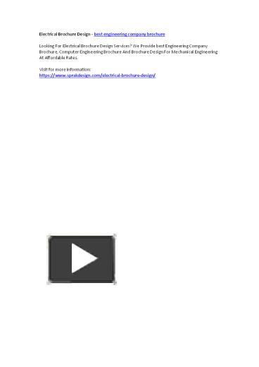 Electrical Brochure Design - best engineering company brochure ...