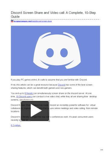 Discord Screen Share and Video call: A Complete, 10-Step Guide ...