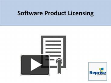PPT – Software Product Licensing PowerPoint presentation | free to ...