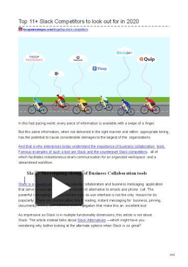 Top 11+ Slack Competitors to look out for in 2020 presentation | free ...