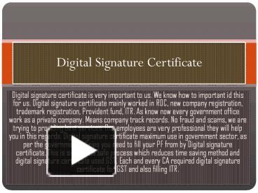 99 digital signature presentation | free to download