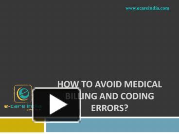PPT – How to Avoid Medical Billing and Coding Errors? PowerPoint ...