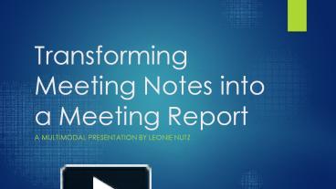 Multimodal Presentation presentation | free to download