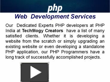 PPT – PHP development Services PowerPoint presentation | free to ...